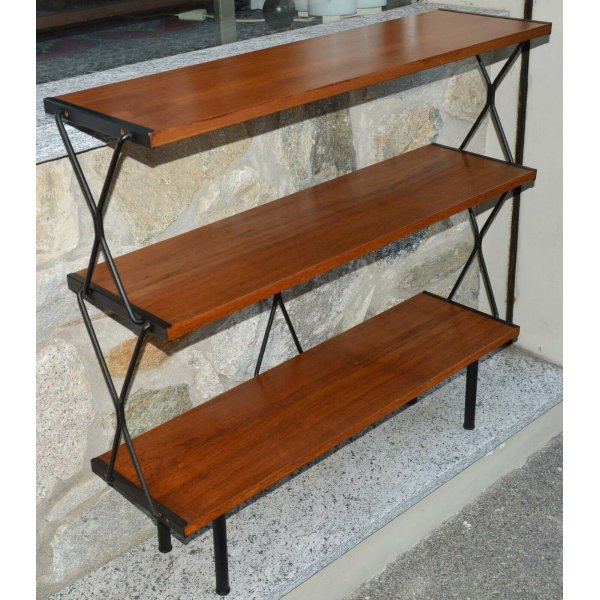 ETAGERE LIBRERIA TEAK Regal ANNI 50 ISA BERGAMO design OLD FORNITURE BOOKCASES
