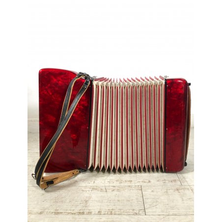 FISARMONICA VINTAGE Ariston Castelfidardo RED 120 BASSI 2 REGISTRI ...