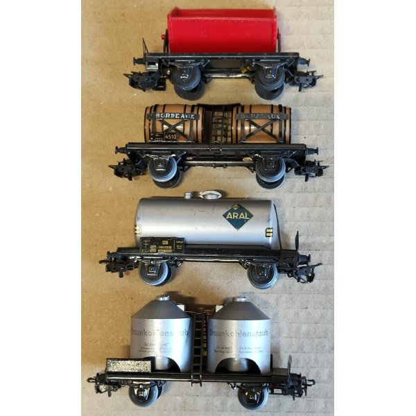 LOTTO 19 pz Marklin H0 carrozza passeggeri SBB CFF VAGONI MERCI Shell ...