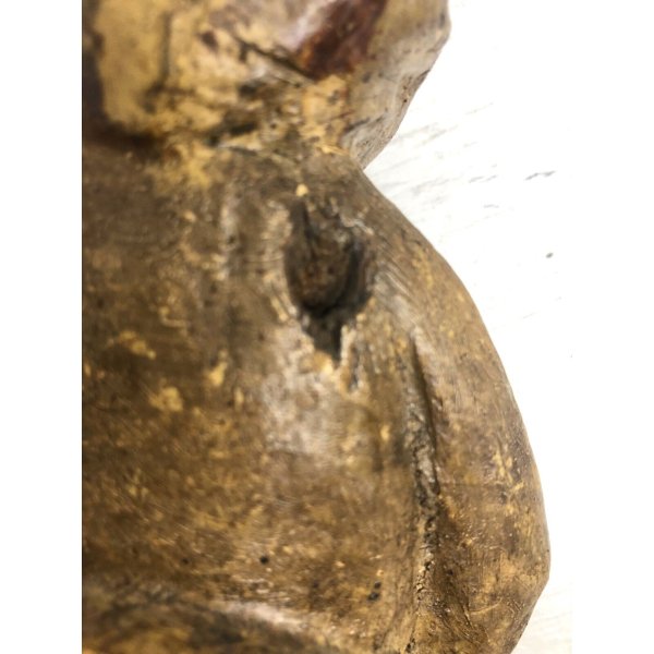 ANTICA SCULTURA ANGELO PUTTO CHERUBINO LEGNO SCOLPITO DORATO RELIGIOSO '700