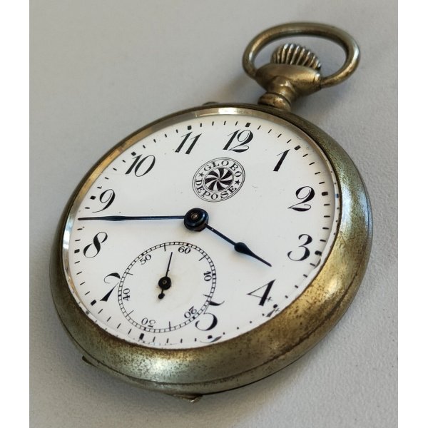 ANTICO OROLOGIO TASCA Globo Depose EPOCA '900 OLD POCKET WATCH montre ...