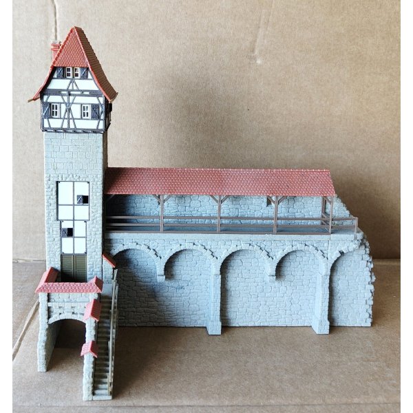 Faller CASA TORRE + Mura Città Vecchia MODELLINO Diorama Ferroviario ...