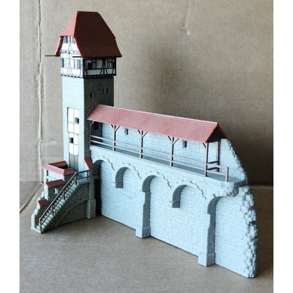 Faller CASA TORRE + Mura Città Vecchia MODELLINO Diorama Ferroviario ...