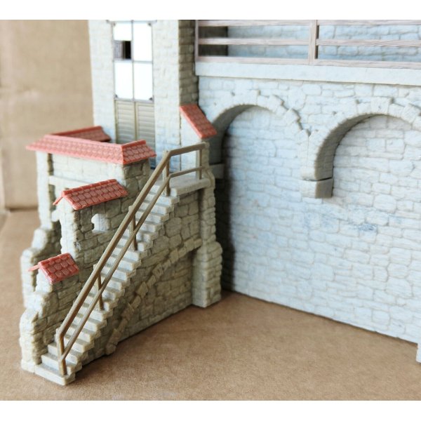 Faller CASA TORRE + Mura Città Vecchia MODELLINO Diorama Ferroviario ...