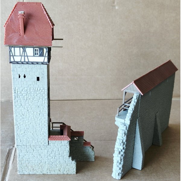 Faller CASA TORRE + Mura Città Vecchia MODELLINO Diorama Ferroviario ...