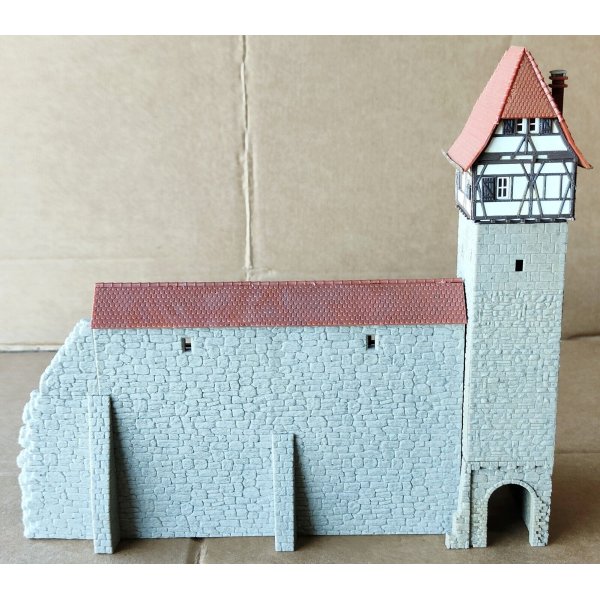 Faller CASA TORRE + Mura Città Vecchia MODELLINO Diorama Ferroviario ...