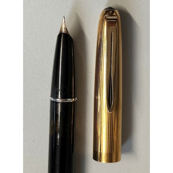 ANTICA PENNA STILOGRAFICA Aurora 88K NERO TAPPO ORO STILO OLD GOLD ...