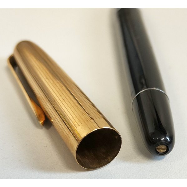 ANTICA PENNA STILOGRAFICA Aurora 88K NERO TAPPO ORO STILO OLD GOLD ...