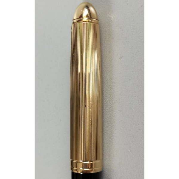 ANTICA PENNA SFERA Aurora 88 Millerighe NERO TAPPO ORO OLD GOLD ...