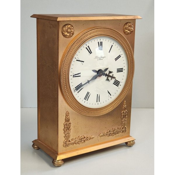 ANTICO OROLOGIO Hour Lavigne 8 jours OFFICIER PENDULETTE Suoneria BIG ...