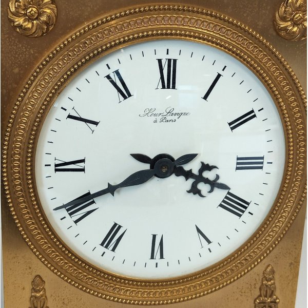 ANTICO OROLOGIO Hour Lavigne 8 jours OFFICIER PENDULETTE Suoneria BIG ...