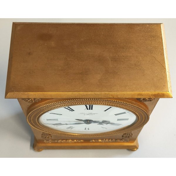 ANTICO OROLOGIO Hour Lavigne 8 jours OFFICIER PENDULETTE Suoneria BIG ...