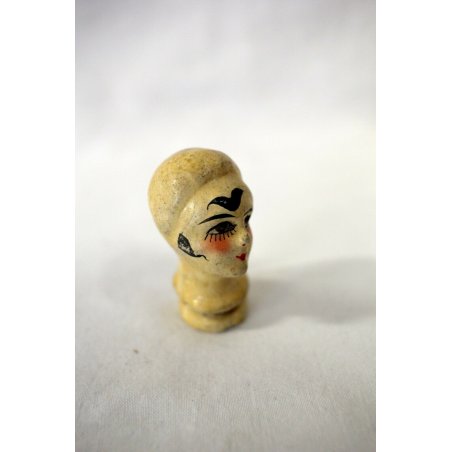 ANTICA PICCOLA TESTA BAMBOLA CIPRIA GESSO FIGURA LIBERTY LADY DOLL HEAD