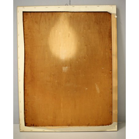 ANTICO QUADRO Edmondo Poletti GRAFFITO OLIO SU CARTA Don Chisciotte PE ...
