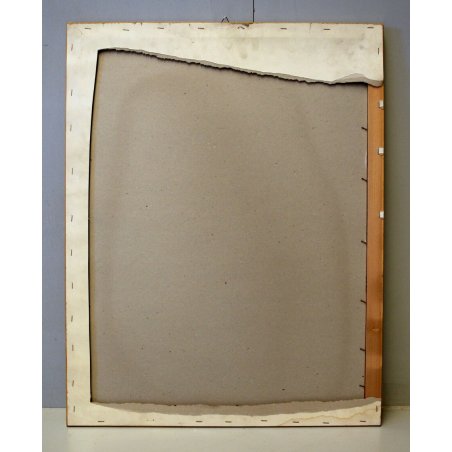 ANTICO QUADRO Edmondo Poletti GRAFFITO OLIO CARTA MASCHERA VIOLINO PE ...